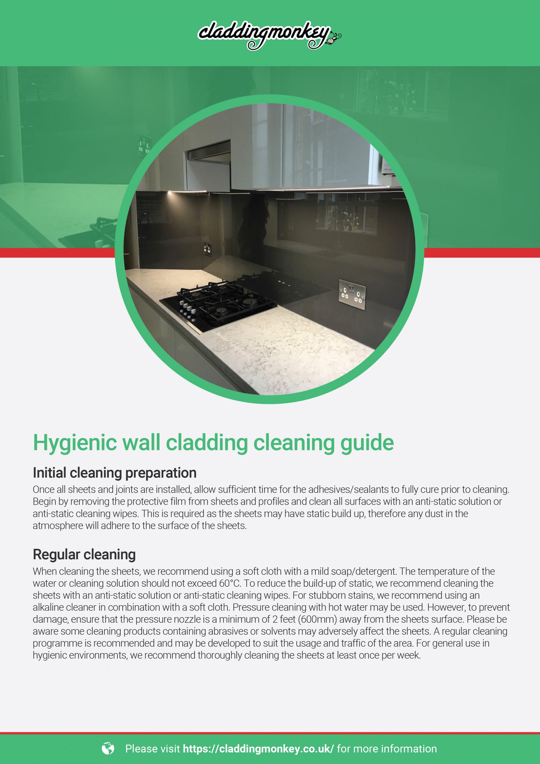 Hygienic Wall Cladding - 1.5mm White PVC Wall Cladding Sheets